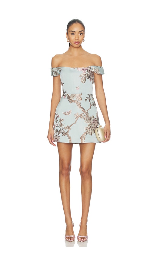 SAU LEE Sau Lee Bruna Brocade Mini Dress